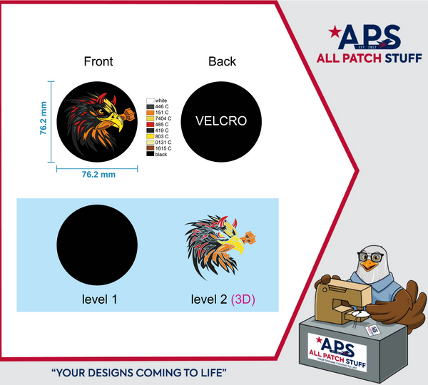 Devil Hawk Colored Patch – ALL Patch Stuff
