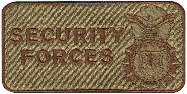 Security Forces Rectangle Gear Identifier w/Spice Brown Thread – ALL Patch Stuff