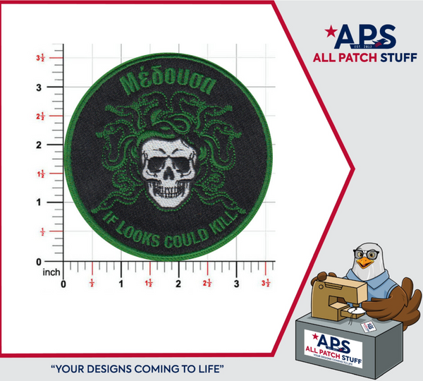 Medusa Colored Embroidered Patch – ALL Patch Stuff