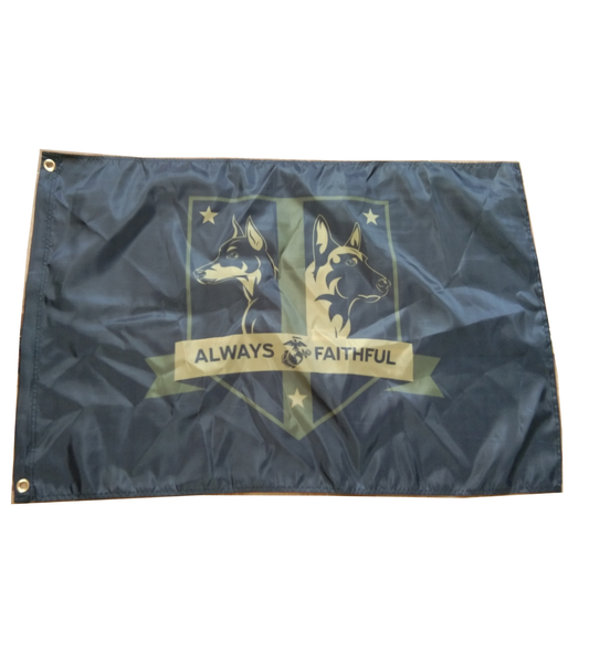 USMC Marine Corps K9 MWD Single Sided Flag - Subdued – ALL Patch Stuff