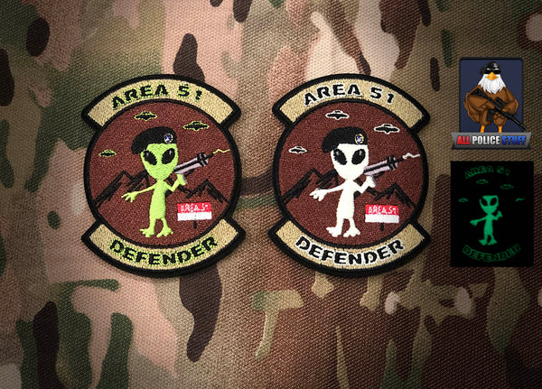 Area 51 Defender Night (Glow in the dark) and Day – ALL Patch Stuff
