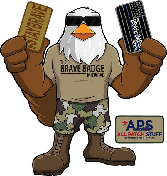 Brave Badge Embroidered Combo - Black TBL Flag and #StayBrave – ALL ...