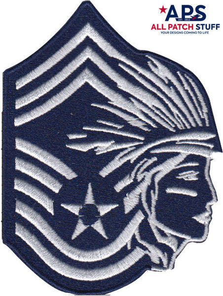USAF Chief Master Sgt (CMSgt) - Female Blues Patch – ALL Patch Stuff