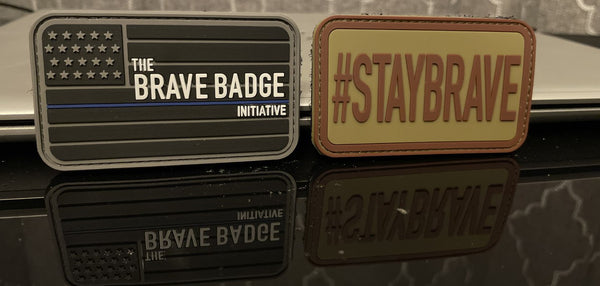 Brave Badge PVC Combo - PVC Black TBL Flag and #StayBrave – ALL Patch Stuff