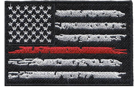 US Flag - Thin Red Line Custom Patch – ALL Patch Stuff